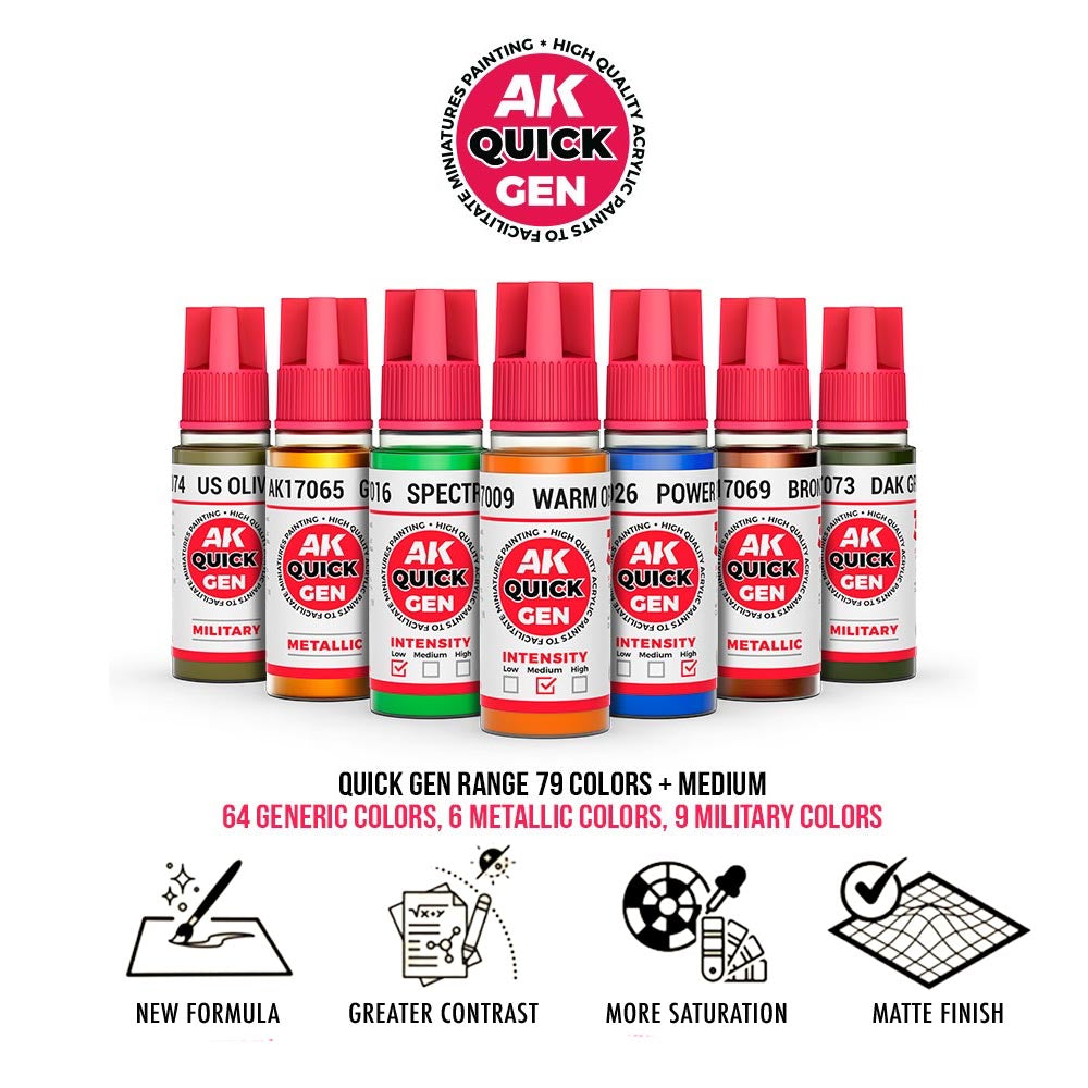 AK Quick Gen Contrast Paint for Miniatures and Models