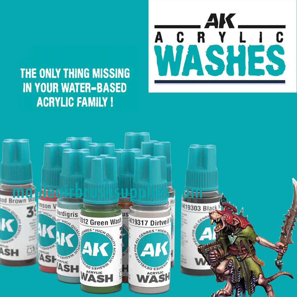Ak Interactive Acrylic Washes for Minatures