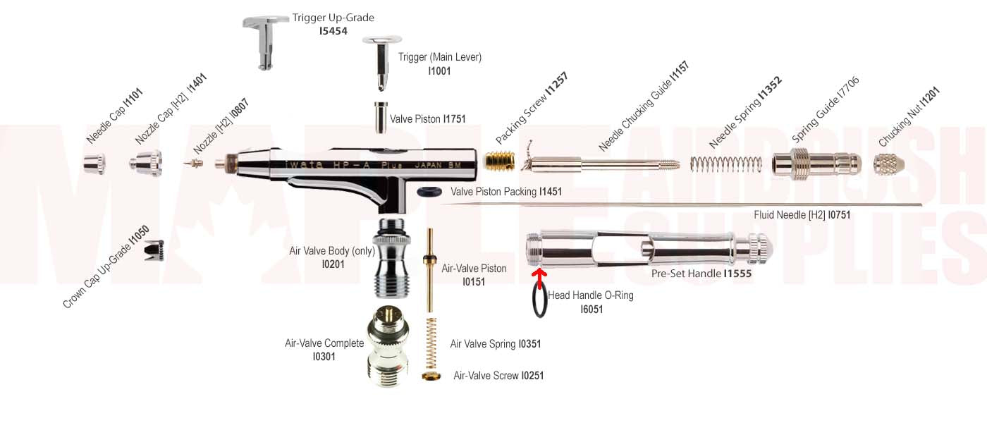 iwata High Performance HP-A plus Parts