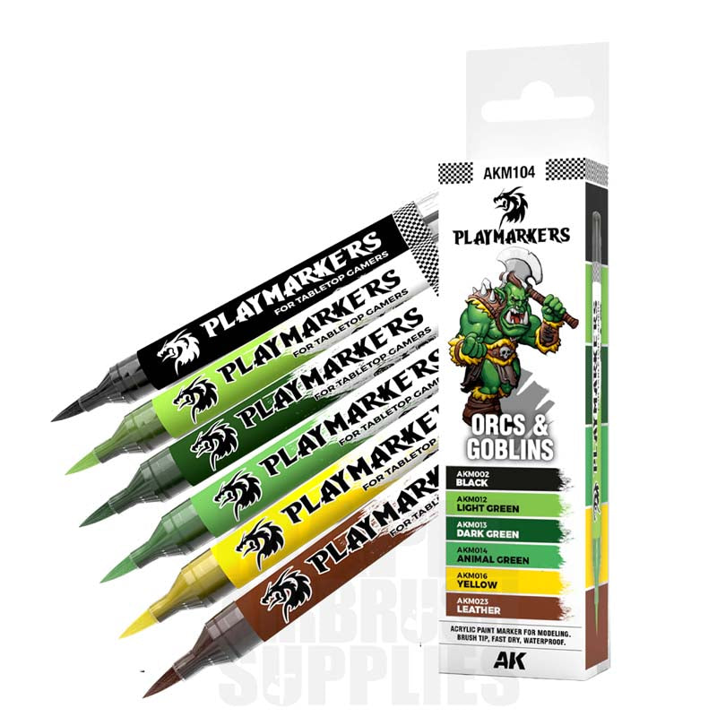 AK Playmarkers Set Orcs & Goblins Paint Pens