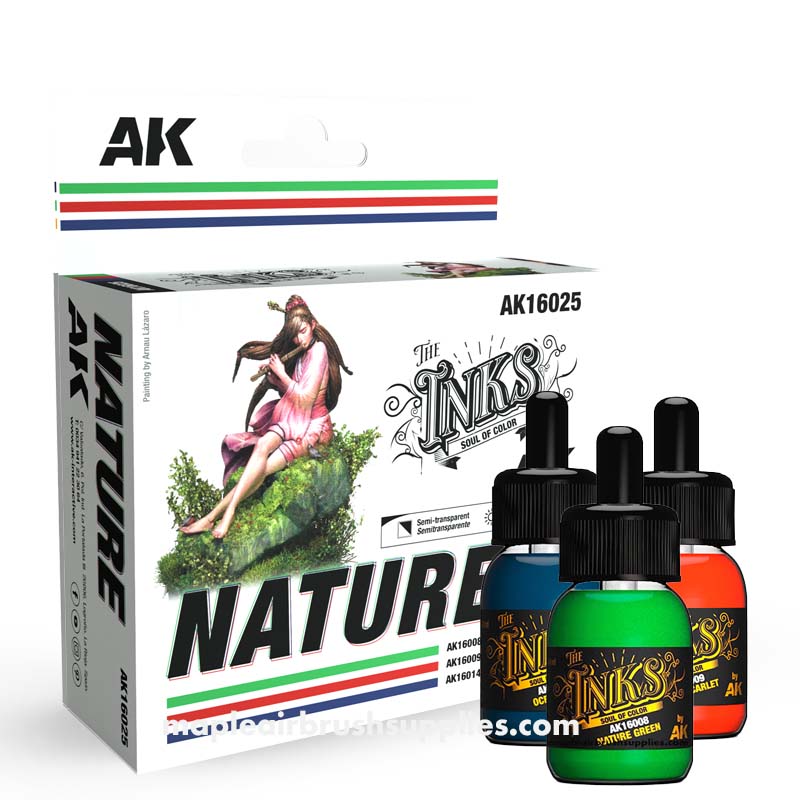 AK 3rd Gen The INKS Nature set of 3 – Maple Airbrush Supplies