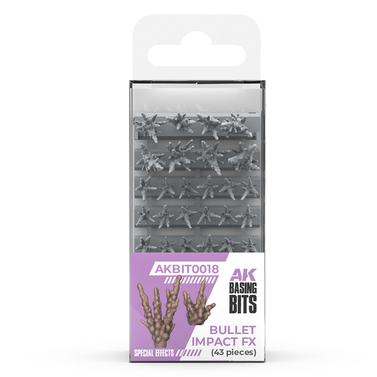 AK Interactive Bullet Impact FX - Resin Basing Bits