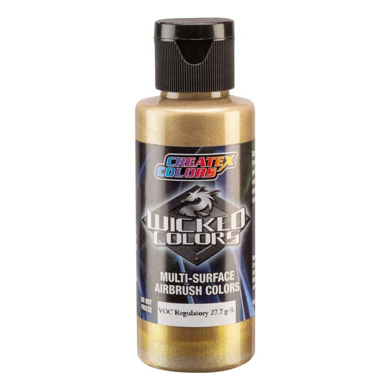 Createx Airbrush Paint Wicked Gold Shine - Gold Chrome Paint