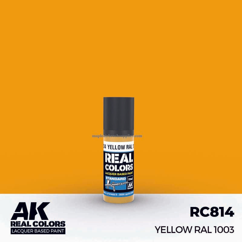 AK Interactive Real Colors Yellow RAL 1003 – Maple Airbrush Supplies