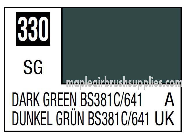 Mr Hobby Mr. Color 330 Dark Green Bs381C/641 - 10ml — Maple Airbrush ...