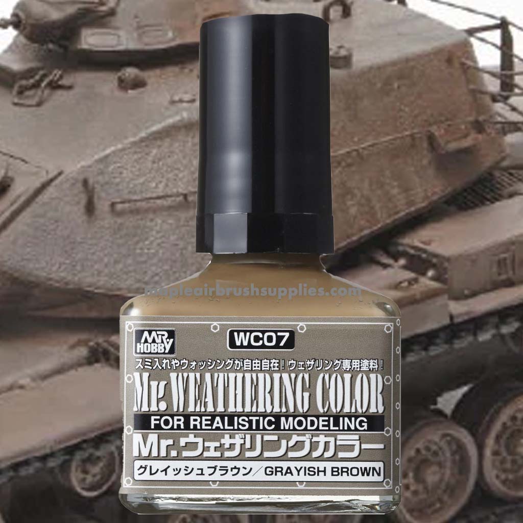 Mr Hobby Mr. Weathering Color Grayish Brown – Maple Airbrush Supplies