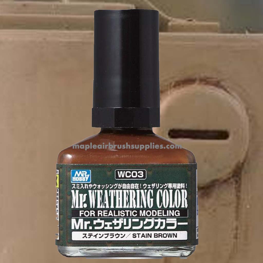 Mr Hobby Mr. Weathering Color Stain Brown – Maple Airbrush Supplies